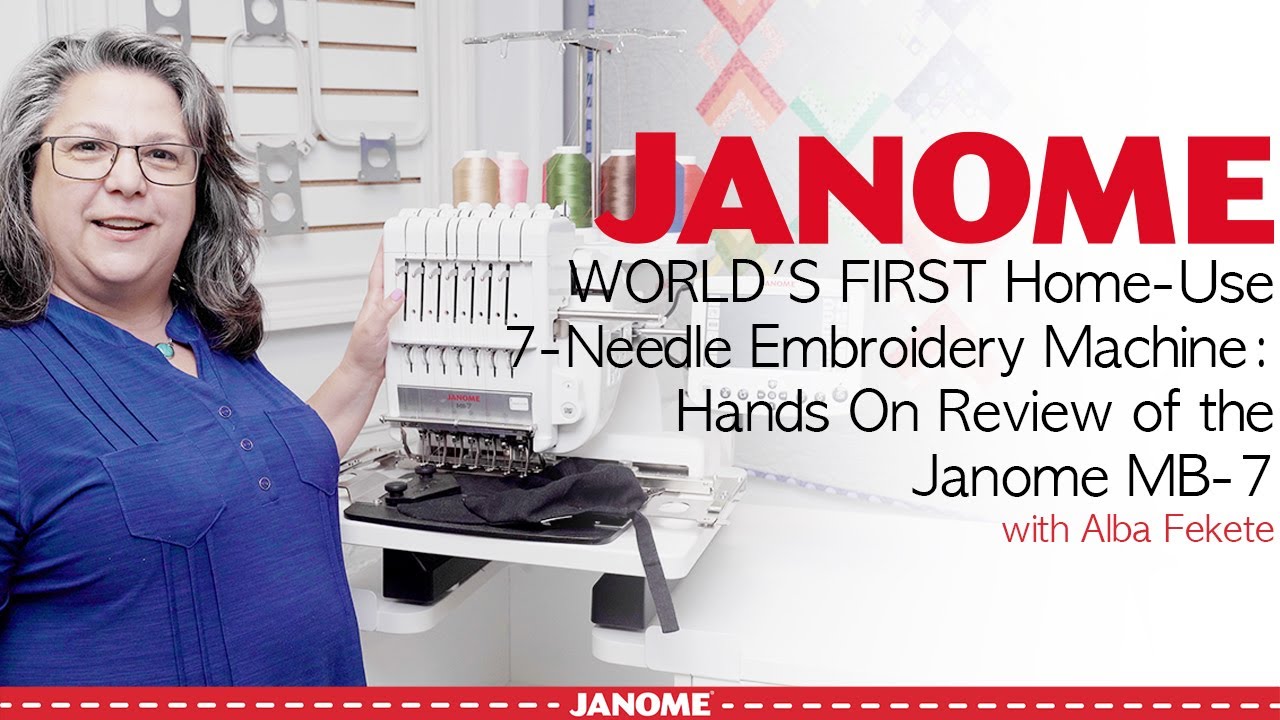 Janome MB-7 7-Needle Embroidery Machine, Multi-Color Speed – MagneticHoop