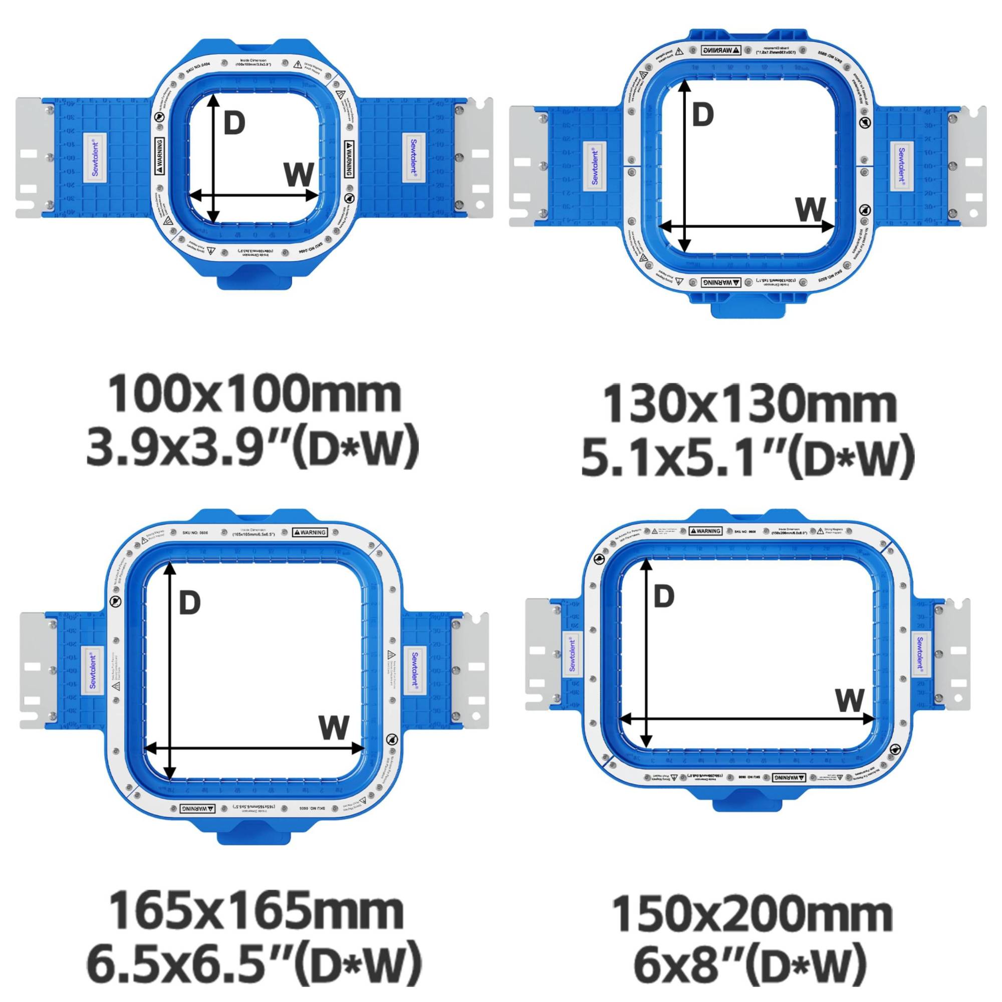 Sewtalent Magnetic Embroidery Hoops for Janome MB4/ MB-4S/ MB7/ MB-7S ...
