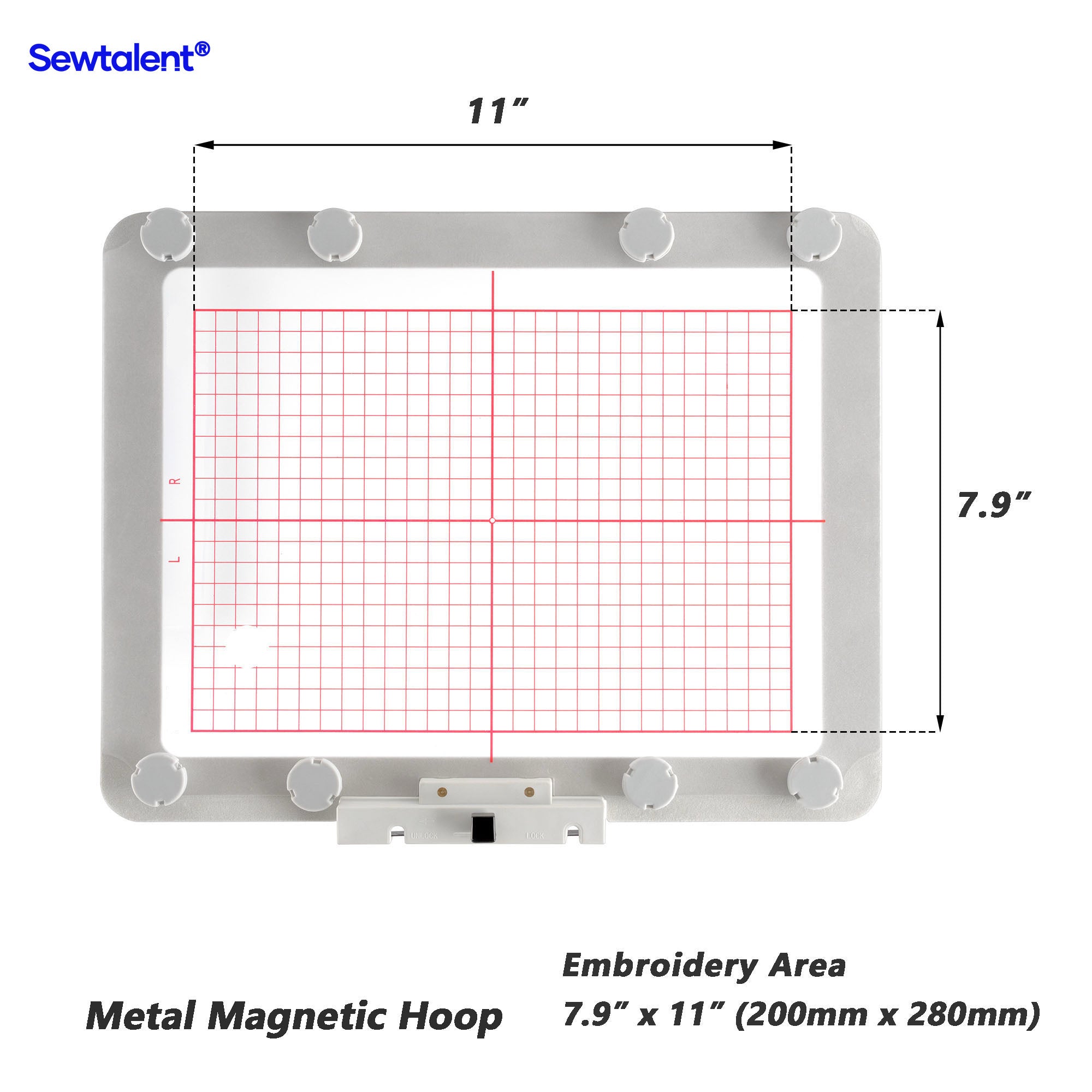 Sewtalent Magnetic Embroidery Hoops for Poolin EOC05 & EOC06 Machines ...