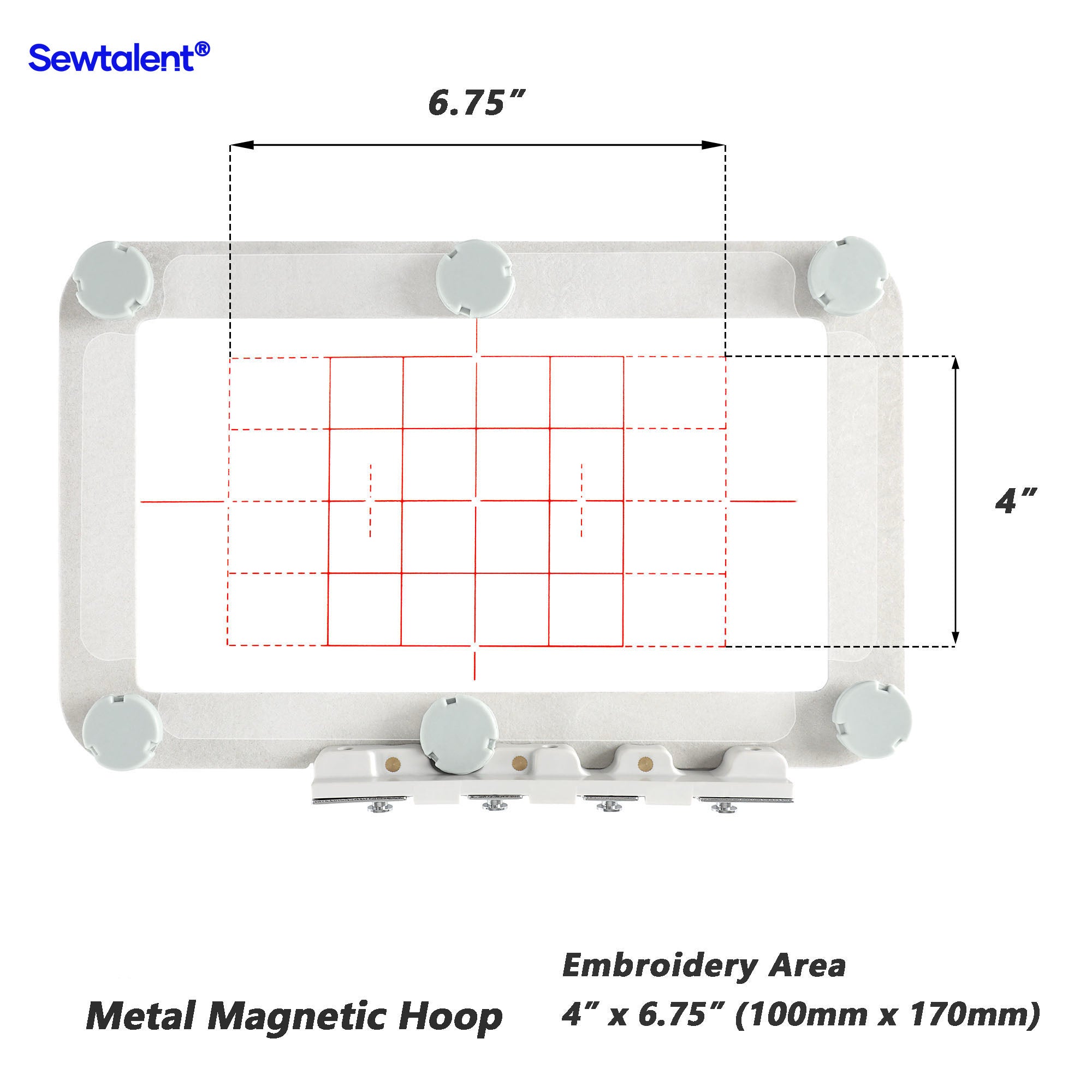 Sewtalent Magnetic Embroidery Hoops for Poolin EOC05 & EOC06 Machines ...